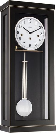 Hermle 70989-740341 Progressistische Wanduhr 4 4 Westminster, Schwarz 57 cm x 22,5 cm x 13 cm