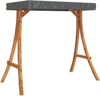 vidaXL Cadre de balançoire toit anthracite Bois courbé à finition teck - Vidaxl