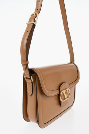 Valentino Schultertasche Aus Leder Mit Monogramm Auf Der Vorderseite Valentino