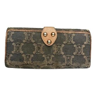 Celine Portefeuille en denim Pre-owned - Femme - Pre-owned - Bleu - Taille: ONE Size