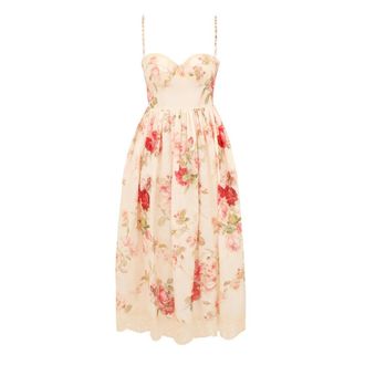 Zimmermann Roselight Picnic Midi Dress - - Dresses - Damen - Wei&szlig; - L