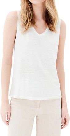 Caroll Damen 241t-trym Tanktop aus Leinen, Elfenbein, Large