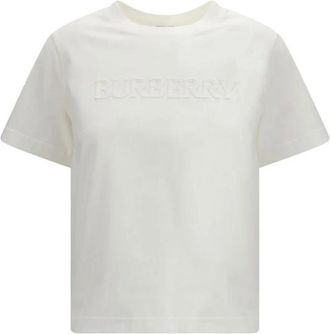 Burberry Femme, Tops, Blanc, Taille: 40 FR T-shirt de sport en coton