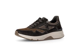 Gabor Damen Low-Top Sneaker, Frauen Halbschuhe,Sportschuhe,Freizeitschuhe,Turnschuhe,Laufschuhe,schnürschuhe,Cacao/nut/Bronce k.,40.5 EU / 7 UK