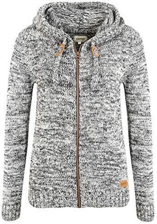 Oxmo OXPhiladelphia Femme Veste en Tricot Cardigan en Maille épaisse avec Capuche Fermeture éclair 100% Coton Regular Fit, Taille:XL, Couleur:Insignia B (7