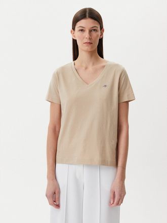 GANT T-Shirt Shield 4200750 Beige Regular Fit