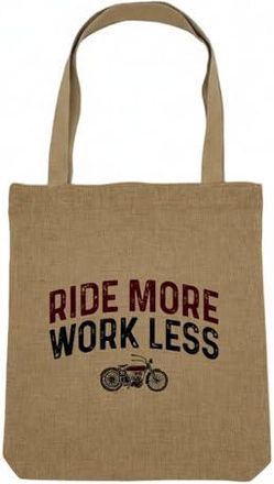 Fabulous Sac Shopping Tote Bag Aspect Lin - Ride More Work Less Moto Grosses cylindr&eacute;es Cafe Racer - Sac de Courses Toile Epaisse 360g Beige Naturel Cabas Port
