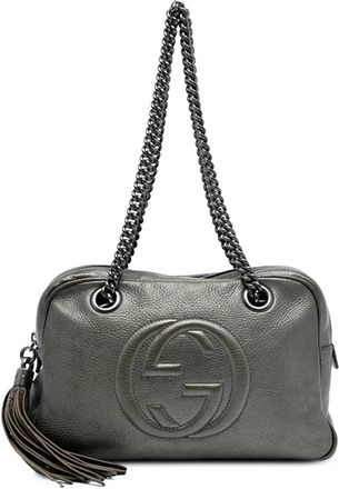 Gucci Hobo Bags - Leather Soho Chain Zip Shoulder Bag - Gr. unisize - in Silber - f&uuml;r Damen
