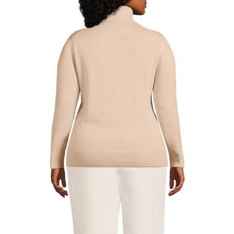 Lands End Merino-Rollkragenpullover, Damen, Gr&ouml;&szlig;e:48-50 plus, Braun, Wolle, by Lands End