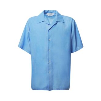 Msgm Msgm, Herren, Shirts, Blau, LGr&ouml;&szlig;e
