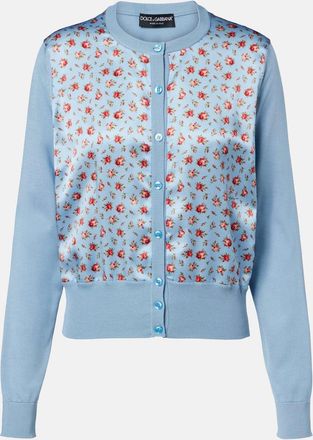 Dolce & Gabbana Cardigan en soie &agrave; fleurs