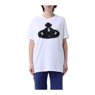 Vivienne Westwood Femme, Tops, Blanc, Taille: 40 FR T-shirt Graphique Blanc Tenue Décontractée Élégante