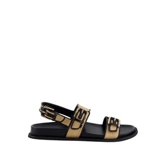 Michael Kors Femme, Chaussures, Noir, Taille: 38 1/2 EU Nia Flat Sandal