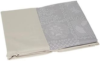 GARNIER-THIEBAUT Garnier-Thiebaut SECRET GARDEN Drap Plat, Coton, Gris, 240 x 310 cm