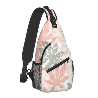 AOOEDM Abstrakte Tropische Blätter Umhängetasche für Damen und Herren, Crossbody-Schultertaschen, lässiger Sling-Rucksack, Brusttasche, Reisen, Wandern, Tage
