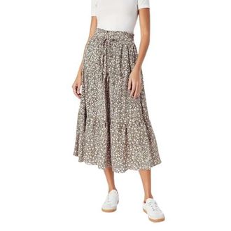 Generic Robe boh&egrave;me 2026 pour femme - Imprim&eacute; boh&egrave;me - Jupe longue &agrave; taille &eacute;lastique - V&ecirc;tement de plage l&eacute;ger et d&eacute;contract&eacute;, Noir, XL