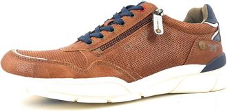 Mustang Jeans Herren Sneaker Schnürschuh elegant mit Reißverschluss zeitlos 4138-309, Größe:43 EU, Farbe:Braun