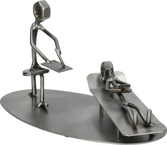 Metalika Schraubenm&auml;nnchen Psychiater, Metallfigur, Metallm&auml;nnchen, Handarbeit, Handmade, Stahlfigur, Geschenkidee, Handgefertigte Dekorative Figur, +gegen Auf