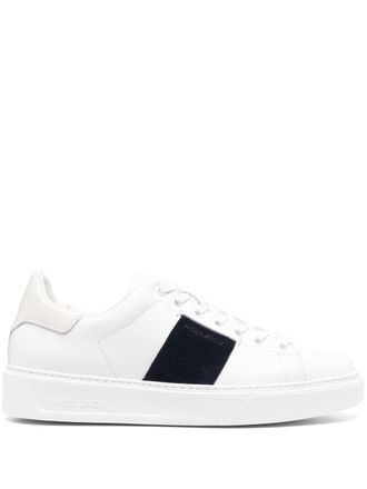Woolrich baskets en cuir - Bleu