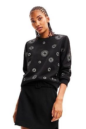 Desigual Sweat_blinga Pull, Noir, Taille L Femme