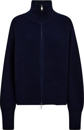 Mos Mosh MOS Mosh, Femme, Pulls, Bleu, Taille: 44 FR Cardigan Bleu à Fermeture Éclair