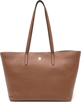 Bally sac cabas en cuir à logo imprimé - Marron