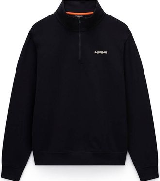 Napapijri Herren Small Box Half Zip Sweatshirt Sudaderas, Schwarz, L