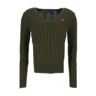 Polo Ralph Lauren Femme, Pulls, Vert, Taille: 38 FR Pull ras du cou en maille torsad&eacute;e