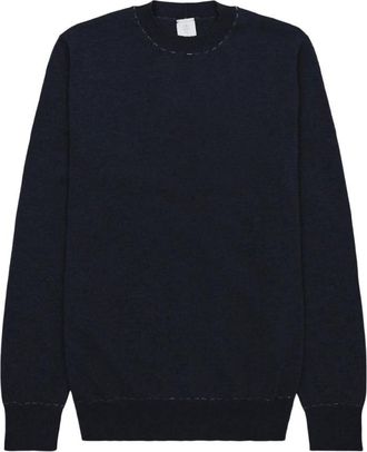 Eleventy Homme, Pulls, Bleu, Taille: M Maille Ras du Cou