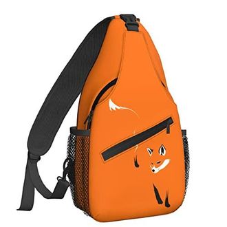 Generic Renard Orange Sacoche Bandouliere Pratique Pochette Epaule L&eacute;ger Sac &Agrave; Dos Bandouli&egrave;re Pour Excursion Camping Quotidien