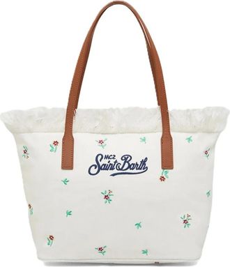 MC2 Saint Barth Femme, Sacs, Blanc, Taille: ONE Size City Bag Mid Fringe Shoulder Bag