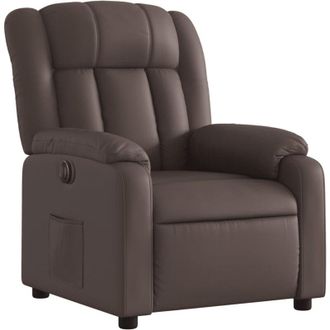vidaXL Elektrischer Relaxsessel Braun Kunstleder Vidaxl