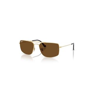 Ray-Ban Explorer IIi Sonnenbrillen Arista Gold Fassung Braun Glas Polarisiert 56-18
