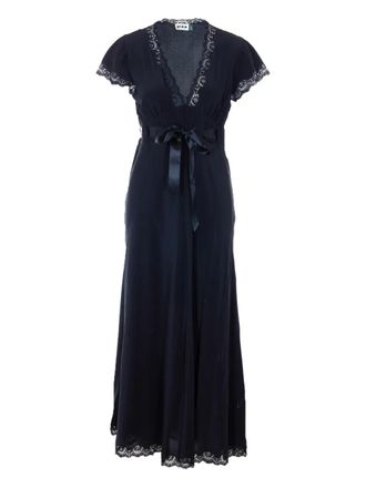 Rixo Marlice lace V-neck midi dress - Bleu