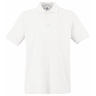 Fruit Of The Loom Polo à Manches Courtes 100% Coton piqué pour Homme (S) (Blanc)