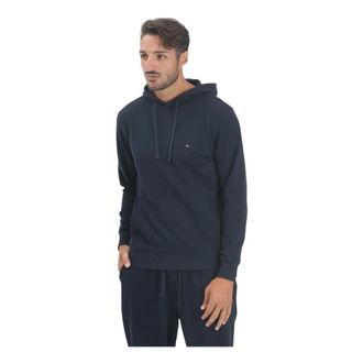 Tommy Hilfiger Frottee-Kapuzenpullover mit Flagge - - Sweatshirts & Hoodies - Herren - Blau - 2XL