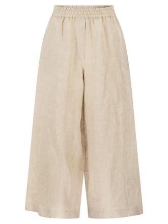 Max Mara Weekend Maxmara Wkdfelino - Pantalon large en lin