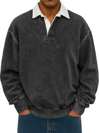 Generic Polo classique extensible et l&eacute;ger &agrave; coupe classique pour homme, doux et confortable, coupe classique, Noir, XXL