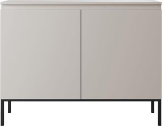 Selsey Bemmi - Sideboard Kommode 2-türig, Beige mit schwarzen Beinen, 100 cm - Selsey