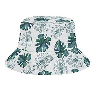 Generic Motif De Feuilles De Palmier-1 Chapeau De Pêcheur Léger Chapeaux De Visière Pliable Casquettes Visières pour Été Hommes Sports
