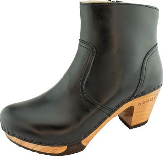 Woody Damen Tanja Clog Stiefelette, Schwarz, 38 EU