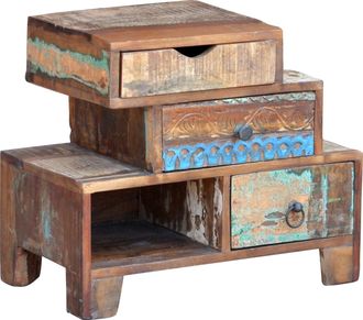 Guru Shop Schubfach Schrank mit 3 Schubf&auml;chern im Vintage-Design - Modell 8, 50x60x33 cm