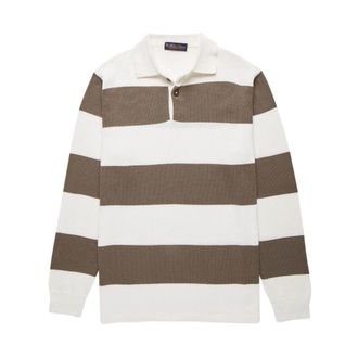 Brooks Brothers Gestreiftes Baumwoll-Poloshirt - - Tops - Herren - Grau - XL