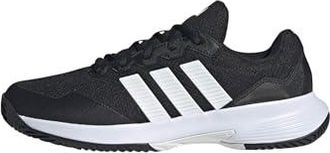 adidas Homme GAMECOURT 2 Tennis Shoes, Core Black/FTWR White/Silver met., 43 1/3 EU