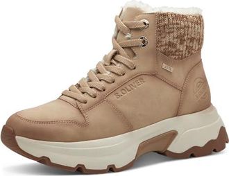 s.Oliver Bottines en Dentelle pour Femme 5-26235-43 Botte de Neige, Beige, 36 EU