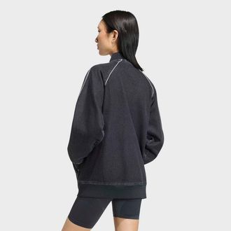 adidas Originals Outdoorjacke SST OVERSIZE DENIM ORIGINALS f&uuml;r Erwachsene, mit Rei&szlig;verschluss, aus Baumwolle