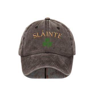 Generic Casquette de baseball unisexe Slainte St. Patrick - Cadeau amusant pour la Saint-Patrick, marron, M