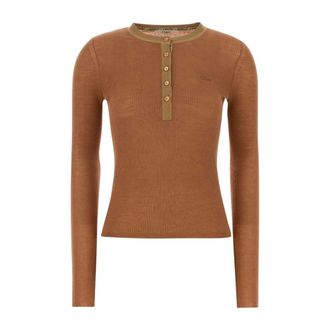 Chlo&eacute; Antik-Seiden-T-Shirt - - Tops - Damen - Braun - M