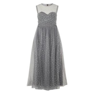 Red Valentino Femme, Robes, Gris, Taille: 38 FR Robe Longue D&eacute;collet&eacute; Coeur