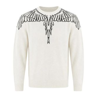 Marcelo Burlon Wings Rundhals-Pullover - - Knitwear - Herren - Wei&szlig; - XS